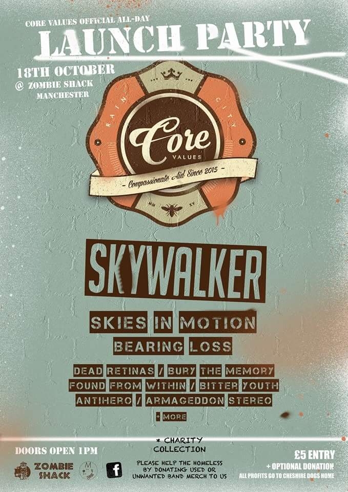Core Values Launch All Dayer at The Zombie Shack, Manchester on 18th ...