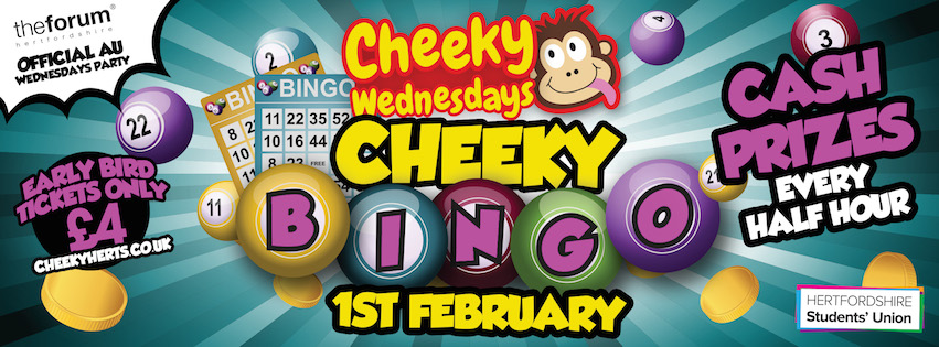 The Cheeky Big-Money Bingo at The Forum Hertfordshire, Hatfield on 1st ...