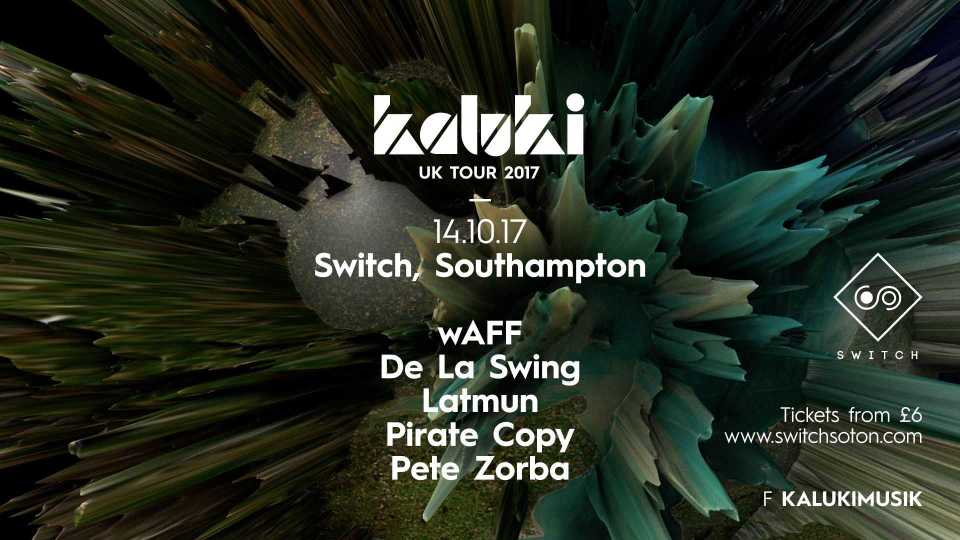 Kaluki UK Tour w/ wAFF. De La Swing + more • Saturday 14th Oct at ...