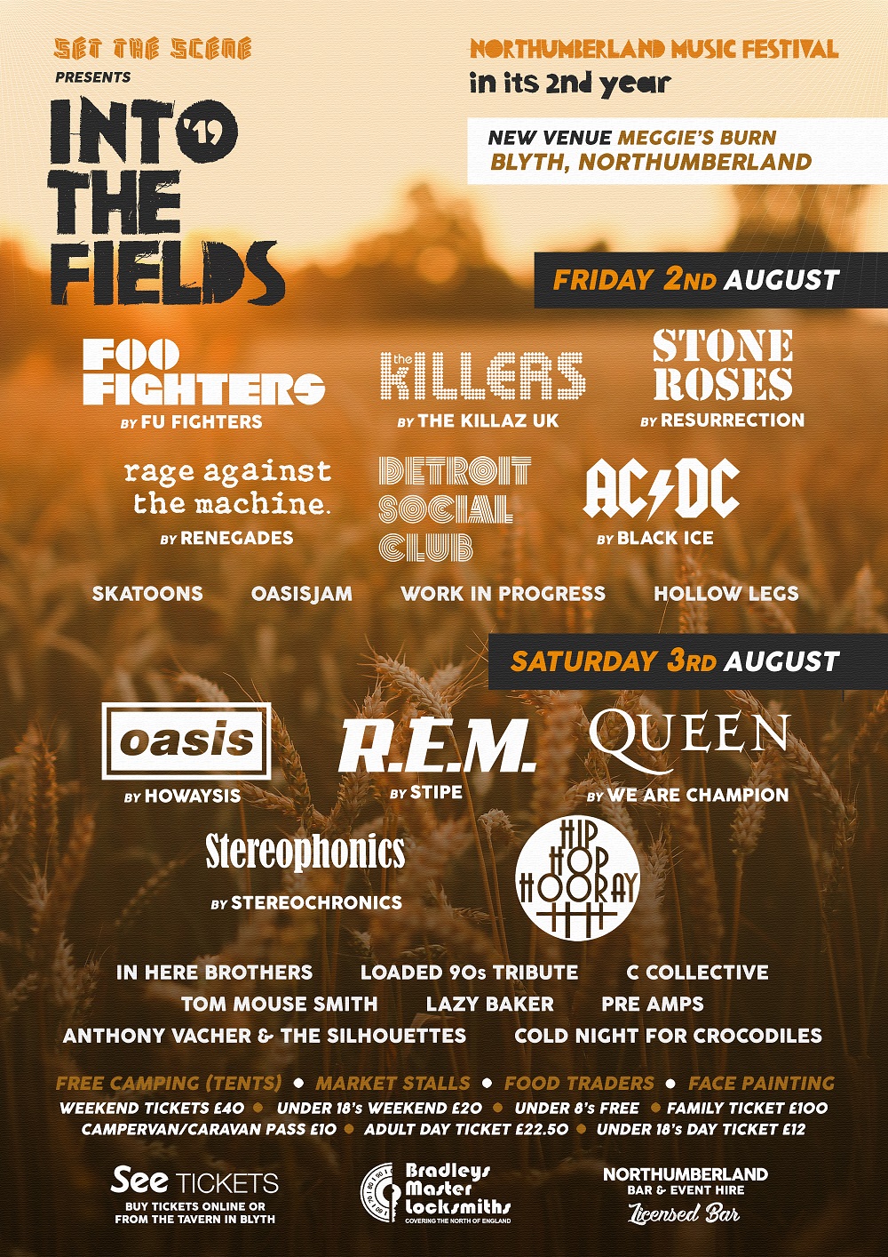Into The Fields Music Festival 2019 Blyth at Meggies Burn, Blyth on 2nd ...
