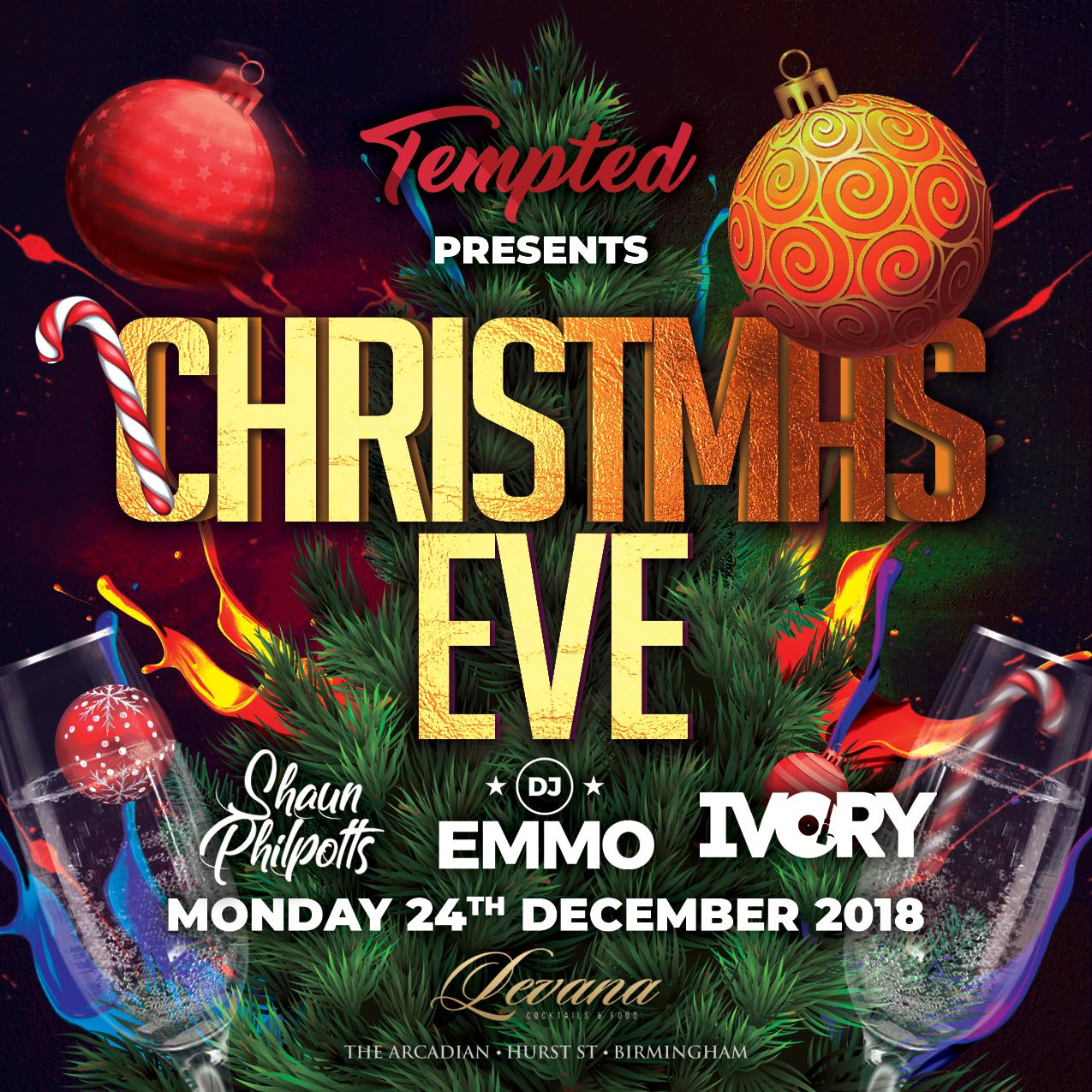 Tempted presents "Christmas Eve Party!" at Levana bar, Birmingham on ...