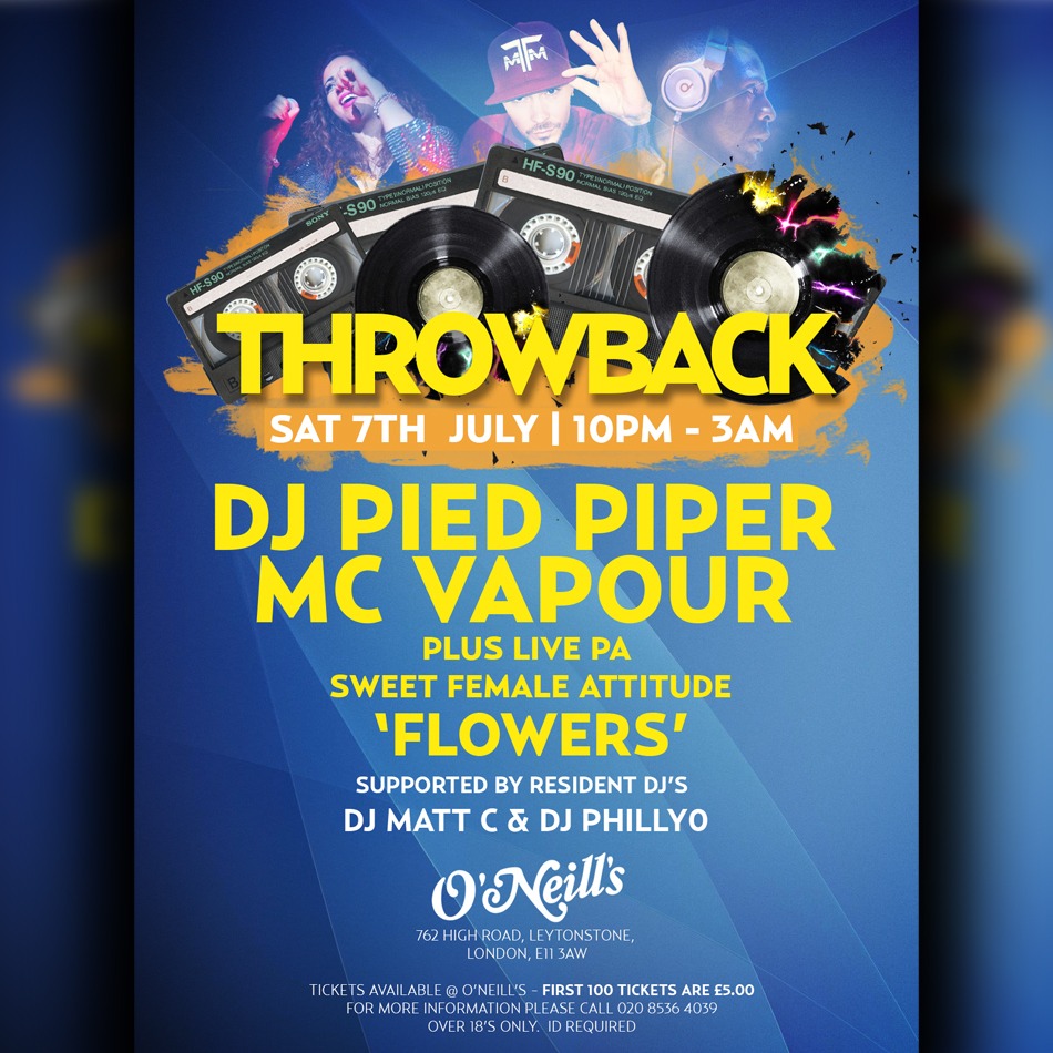 THROWBACK - DJ Piep Piper, MC Vapour, Sweet Female Attitude at O'Neill ...