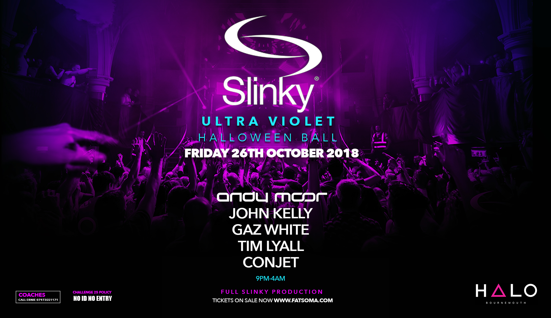 Slinky UV Halloween Ball at Halo Nightclub, Bournemouth on 26th Oct ...