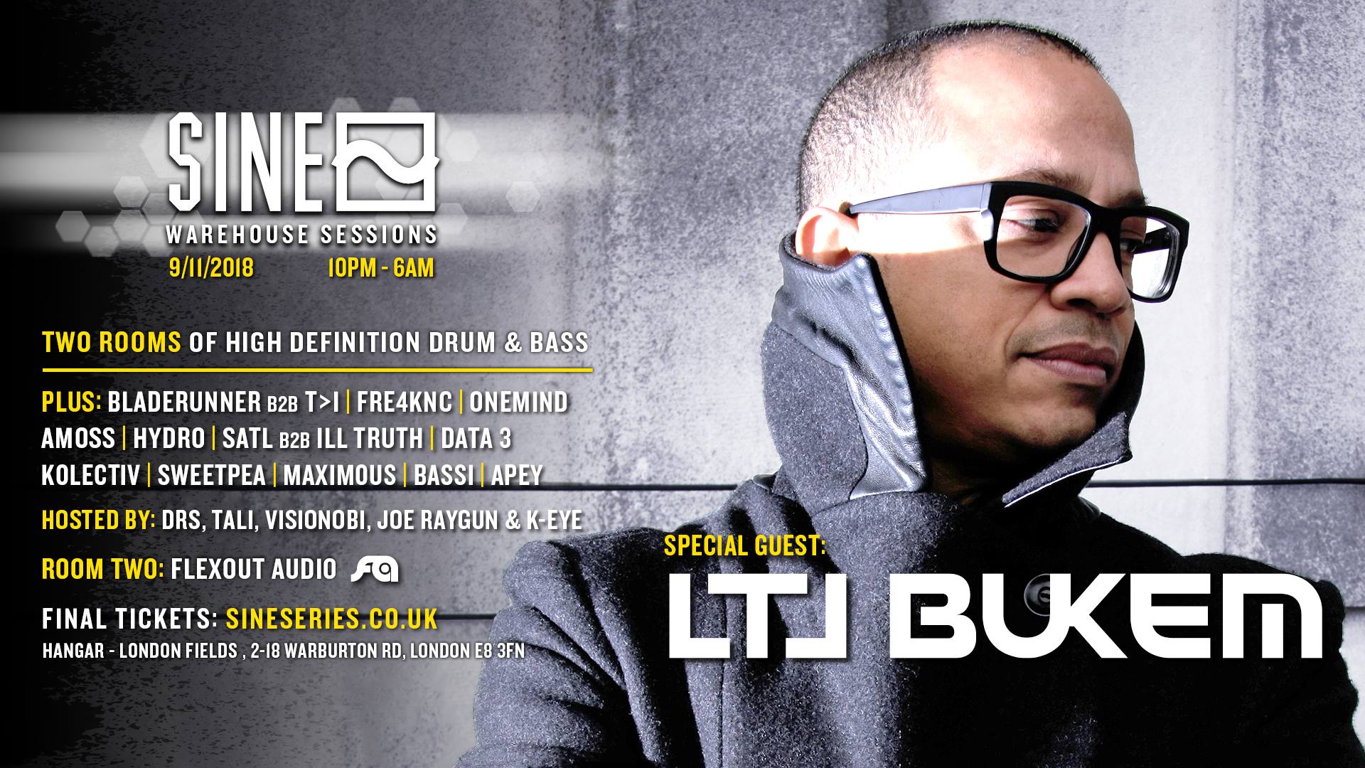 LTJ BUKEM at SINE Drum & Bass Warehouse Rave at Hangar - London Fields ...