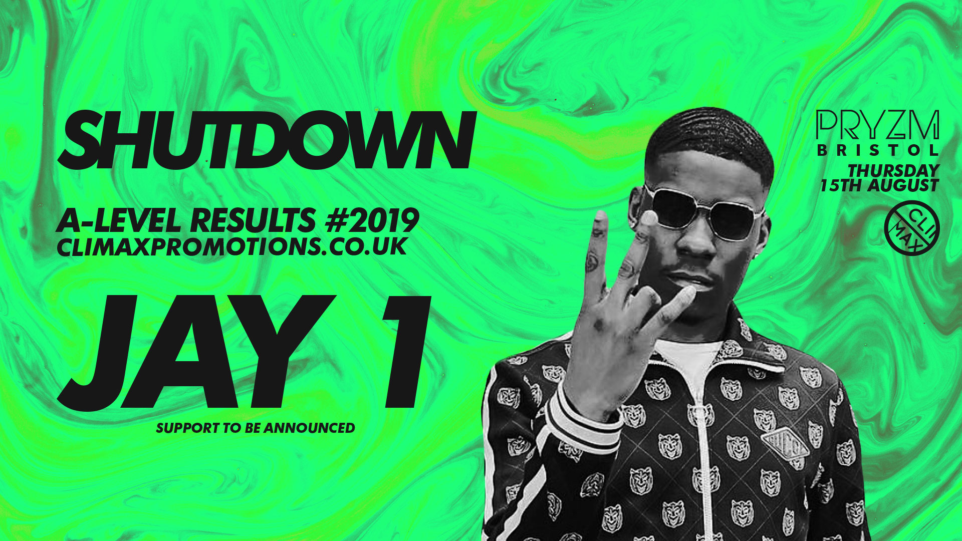 Shutdown Presents: JAY 1 at PRYZM, Bristol on 15th Aug 2019 | Fatsoma