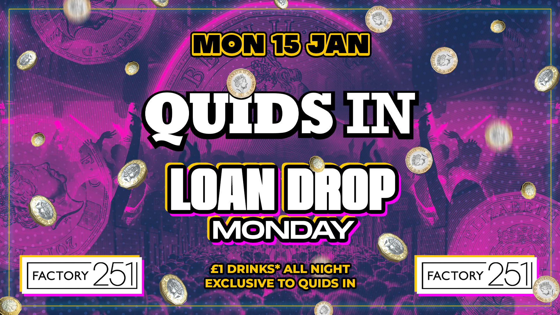 QUIDS IN !! LOAN DROP MONDAY 💰 FACTORY !! MCR's Biggest Monday 🙌 New £1 ...