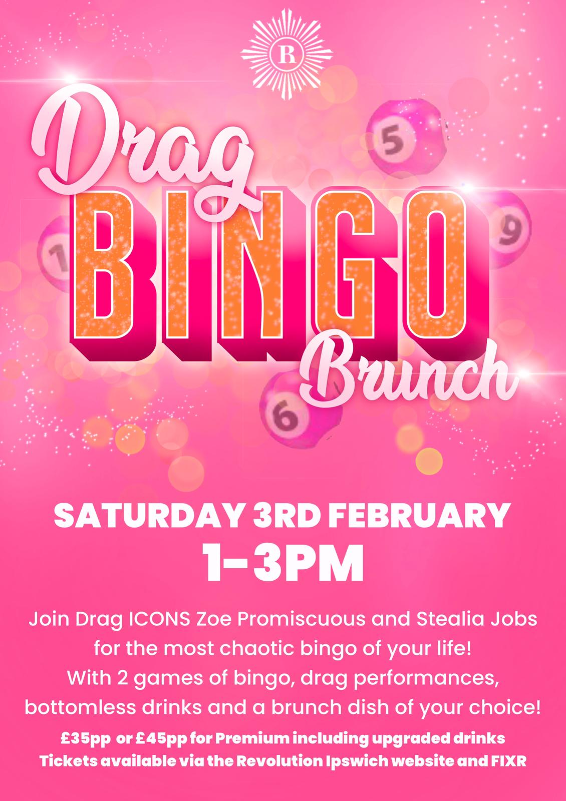 DRAG BINGO BOTTOMLESS BRUNCH @ Revolution Ipswich at Revolution Ipswich ...