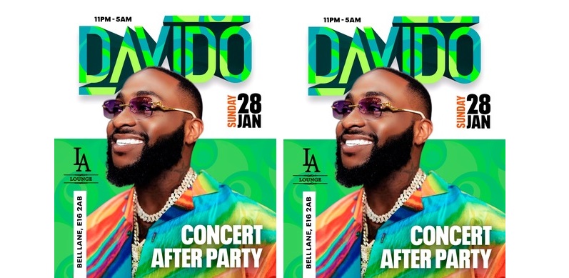Davido Concert After Party at LA Lounge, London on 28th Jan | Fatsoma