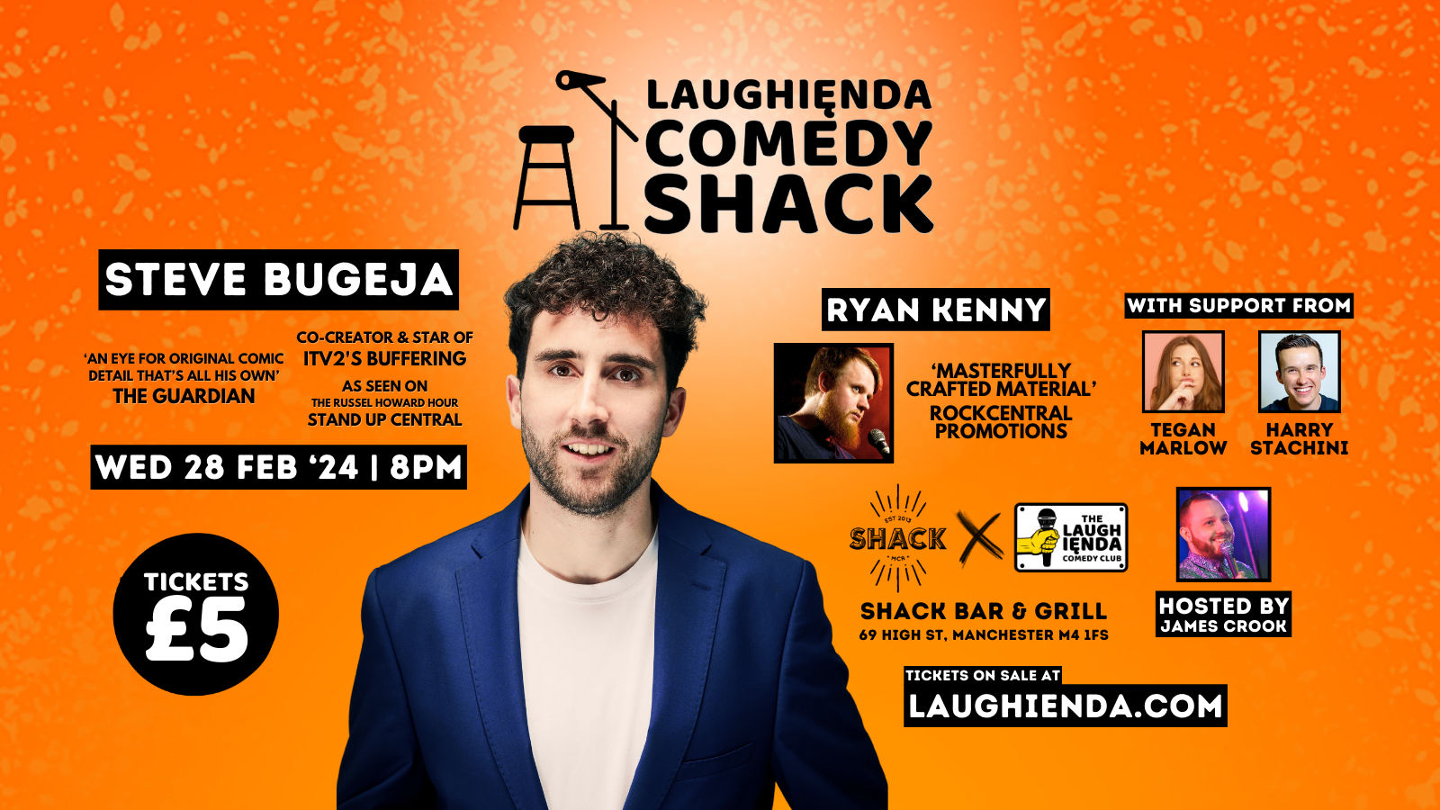 Comedy Shack NQ | 28th February 2024 at Shack Bar & Grill, Manchester ...