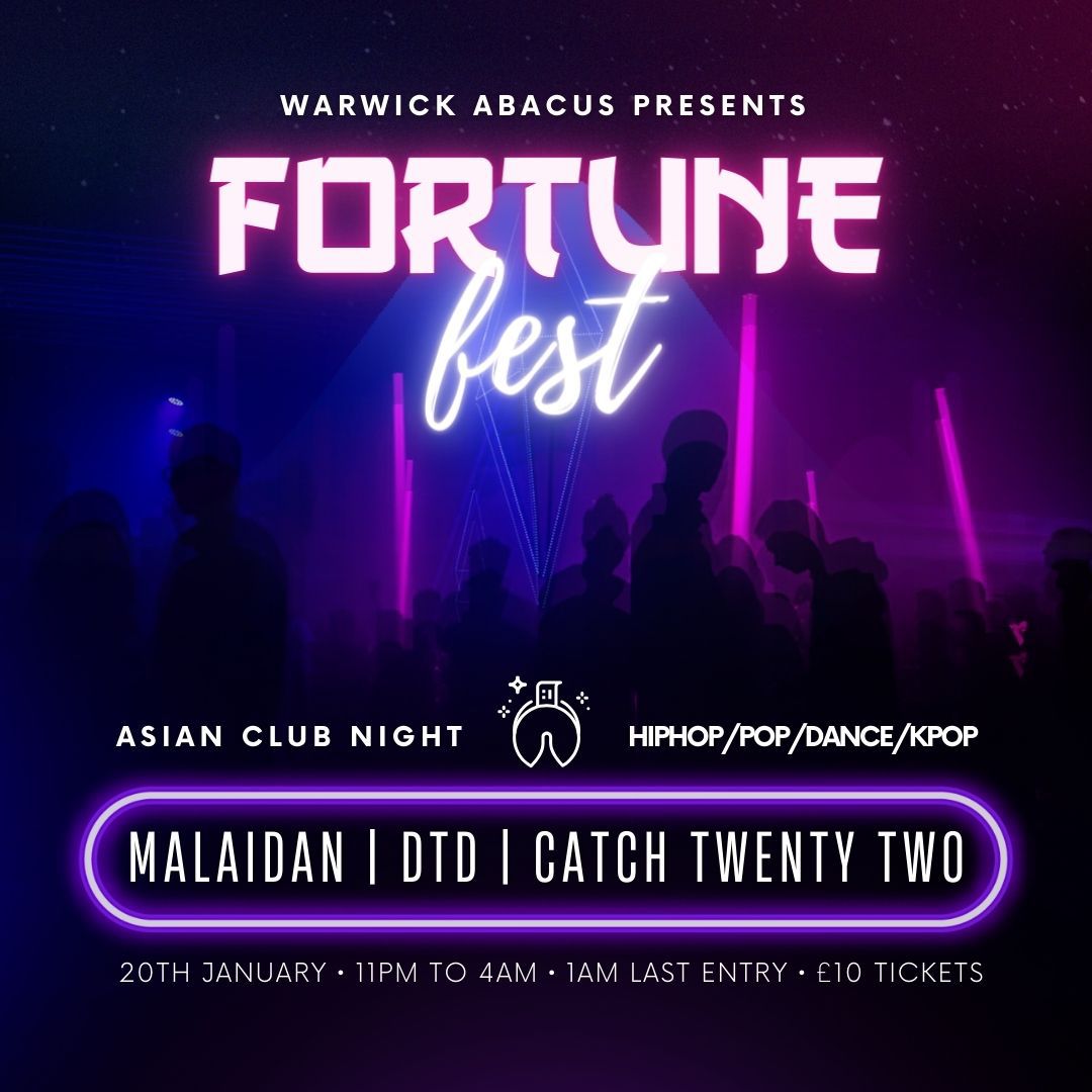 FORTUNE FEST at Catch Twenty Two, Coventry on 20th Jan | Fatsoma