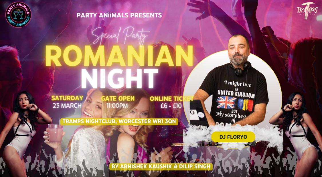 ROMANIAN NIGHT PARTY🇷🇴 at Tramps Nightclub, Worcester on 23rd Mar | Fatsoma