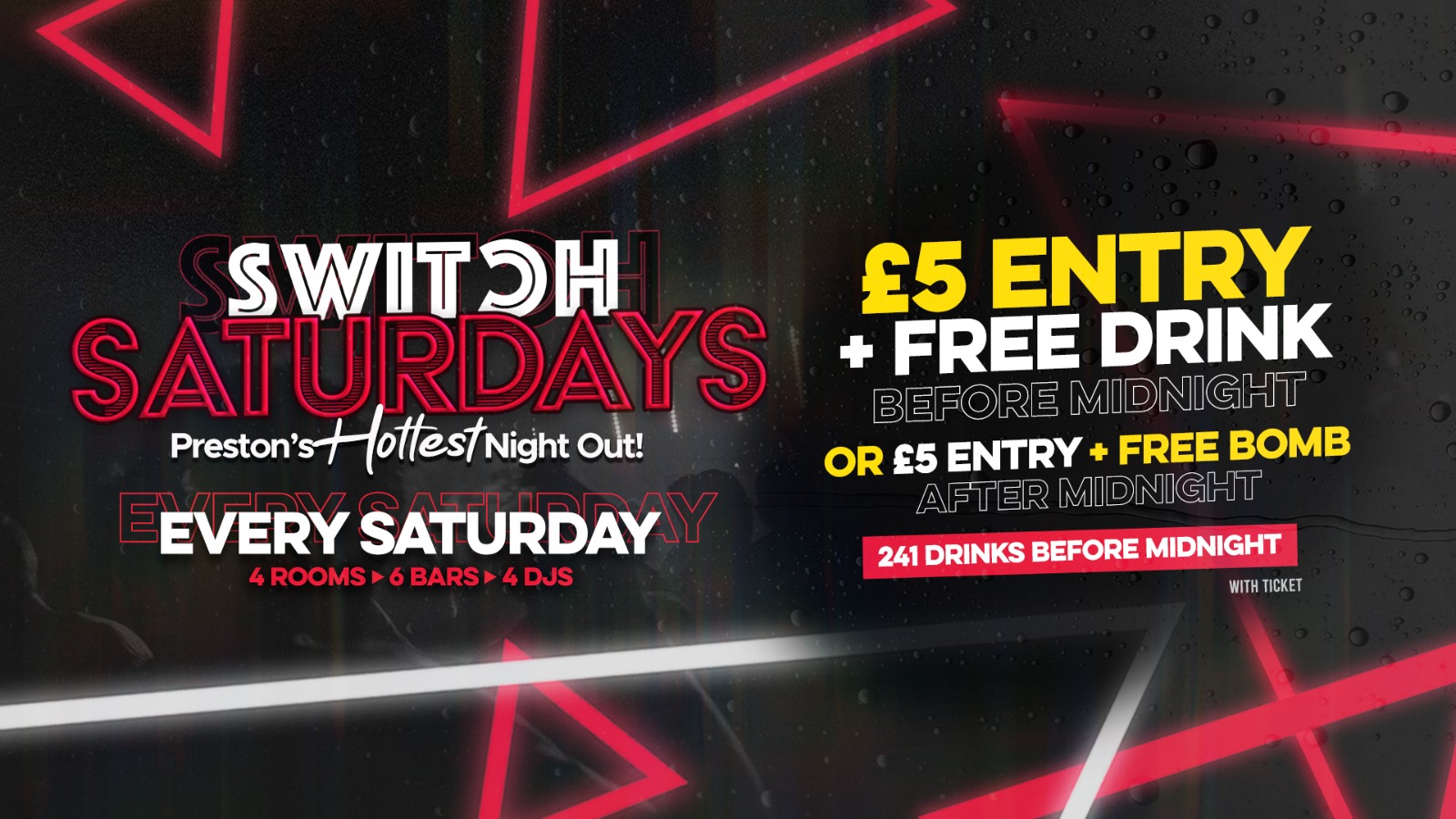 Switch Saturdays // £5 Entry + Free Vodka & Mixer at Switch Nightclub ...