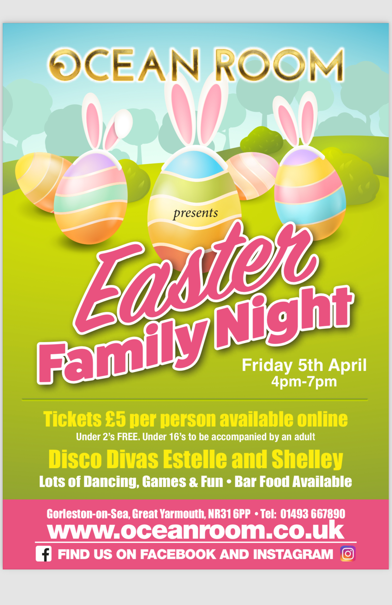 Easter family night at Ocean Room Entertainment Ltd, Gorleston-on-Sea ...