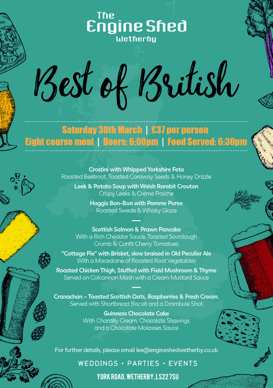 Best of British 8 Course Meal at The Engine Shed Wetherby, Wetherby on ...