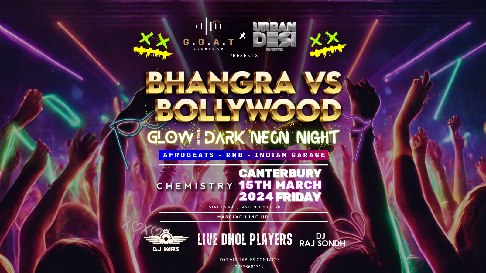 TONIGHT!! BHANGRA VS BOLLYWOOD | PRE-HOLI NEON PARTY | 15TH MARCH ...