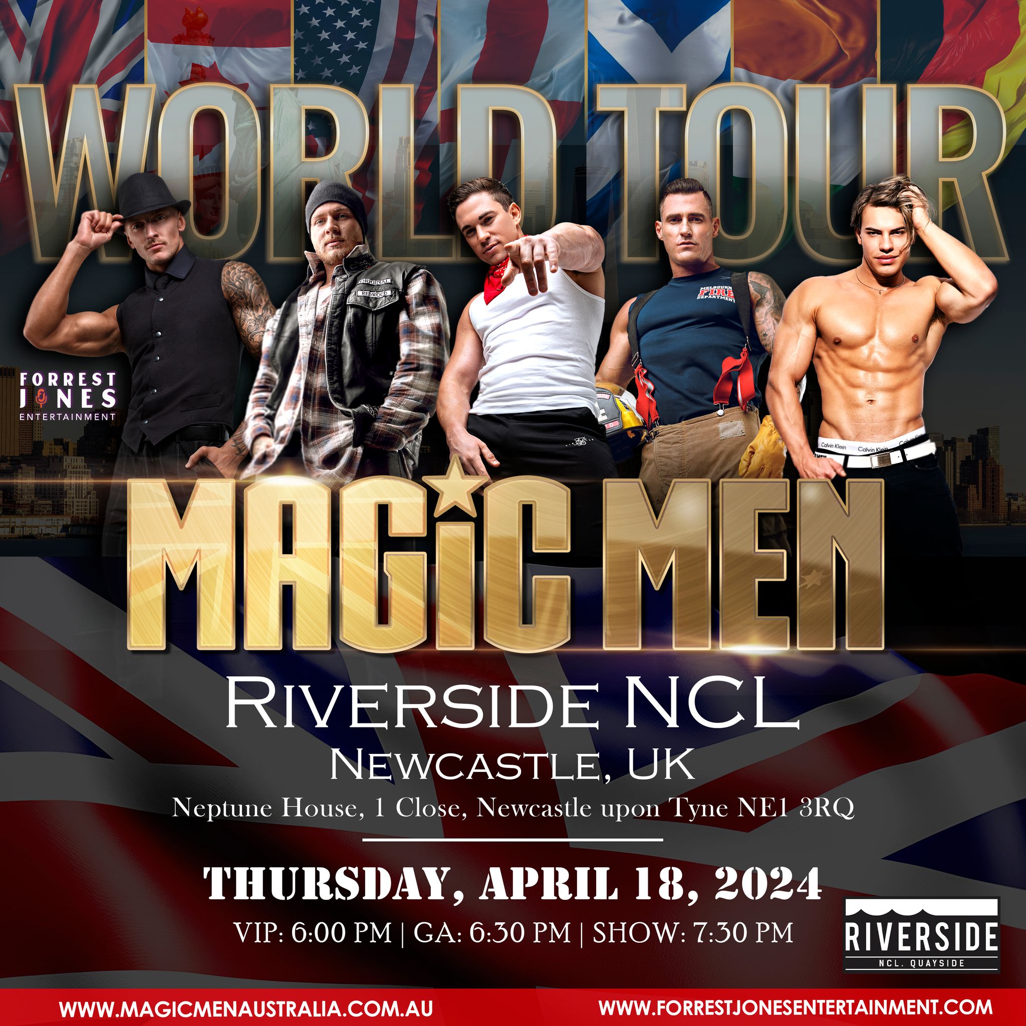 Magic Men at Riverside Newcastle, Newcastle upon Tyne on 18th Apr | Fatsoma