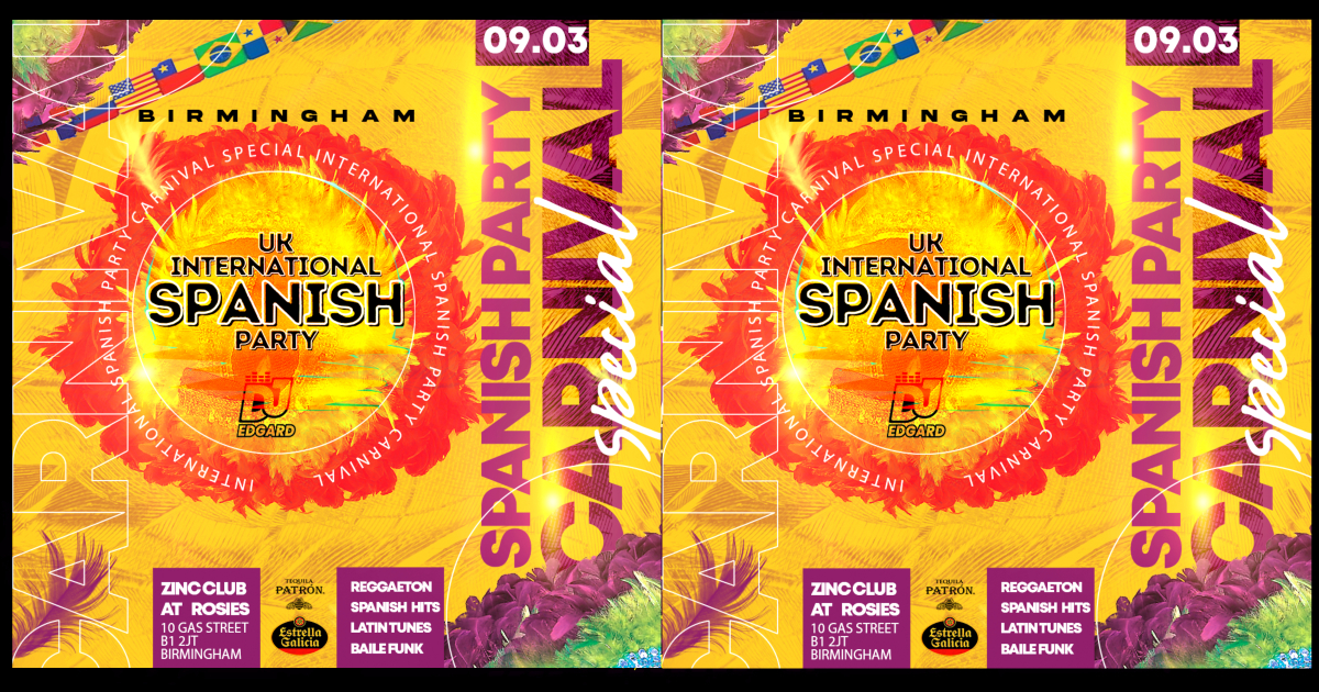 Birmingham International Spanish Party - Zinc nightclub at Rosies ...
