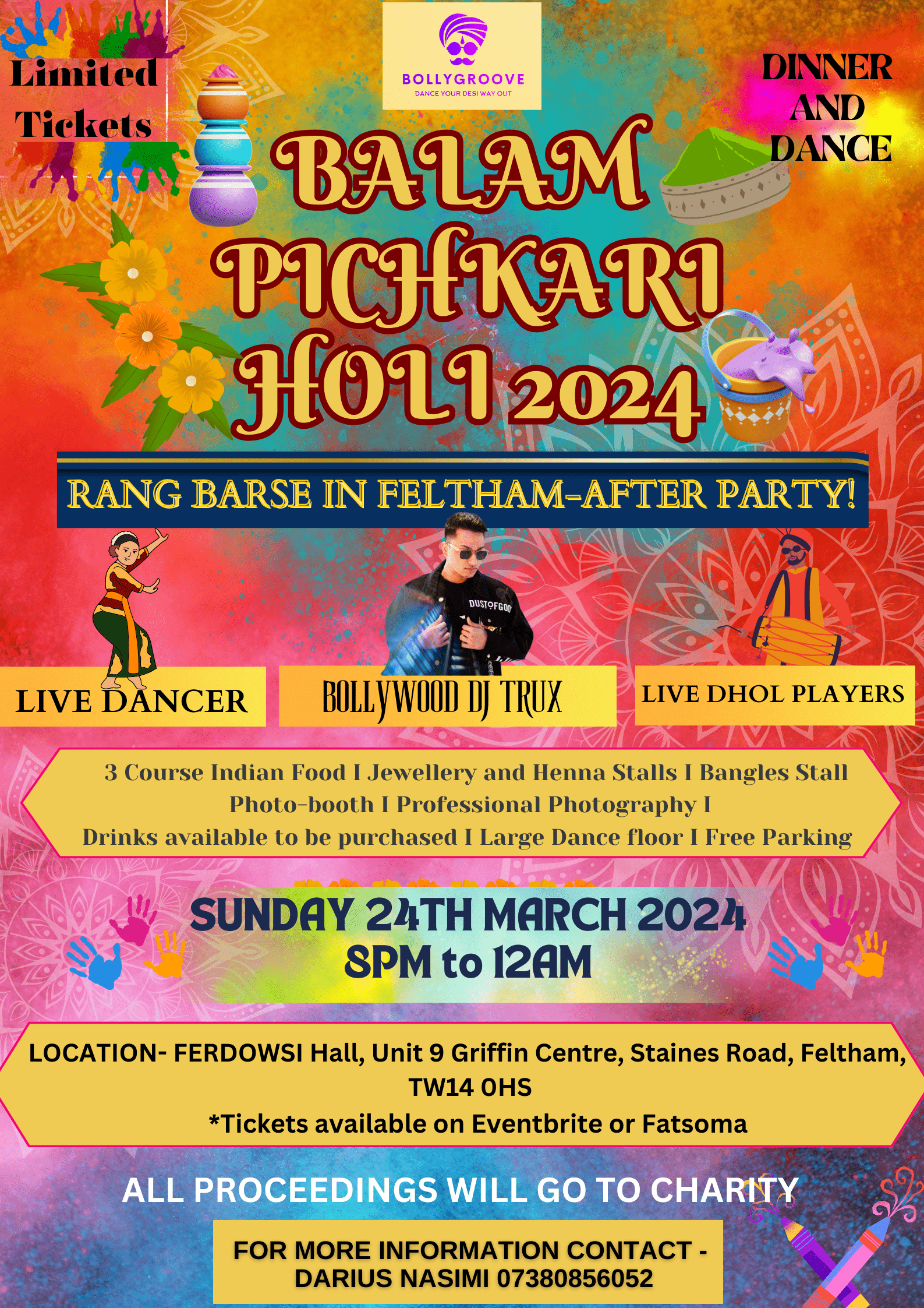 BALAM PICHKARI HOLI 2024 AFTER-PARTY | RANG BARSE IN FELTHAM at ...