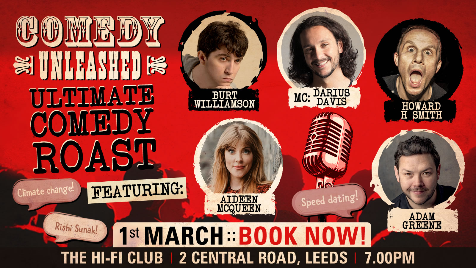 Ultimate Comedy Roast - Darius Davies, Aideen McQueen, Adam Greene ...