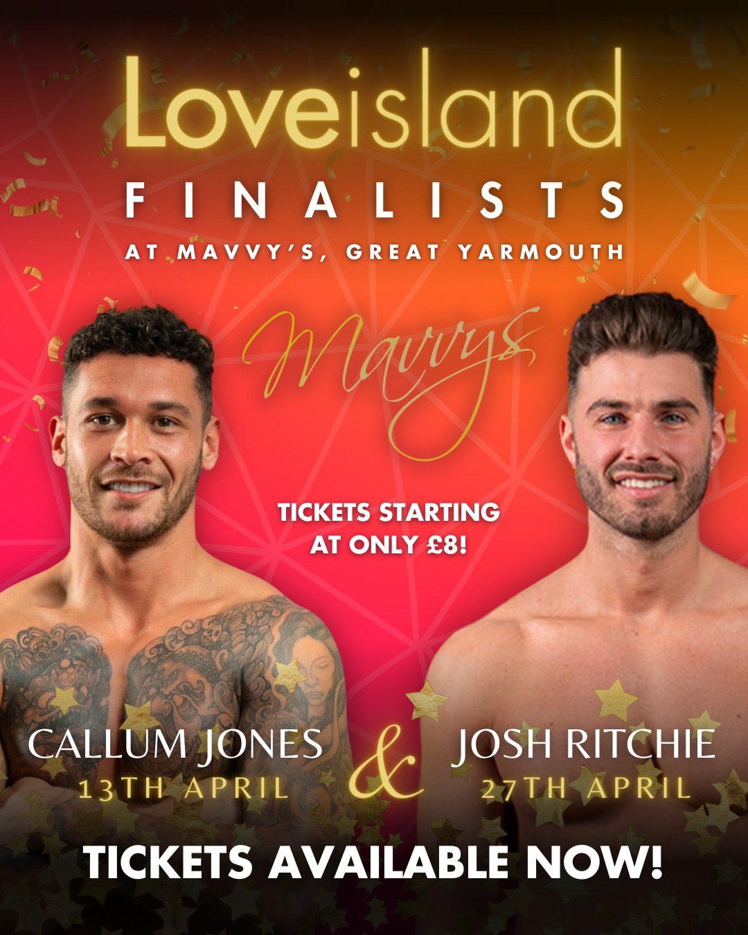 Mavvys | Callum Jones (LOVE ISLAND) at Mavvy’s, Great Yarmouth on 13th ...