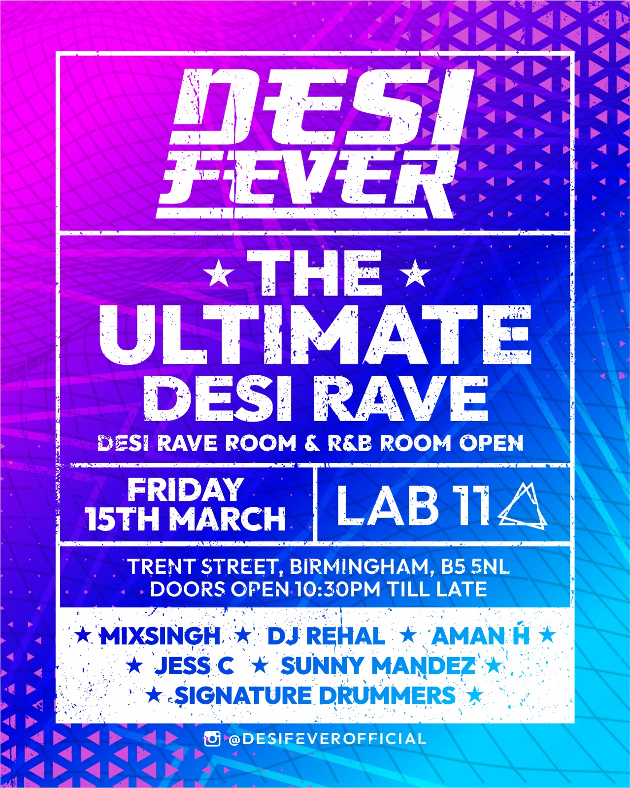 Desi Fever x Lab 11 - The Ultimate Desi Rave at Lab11, Birmingham on ...