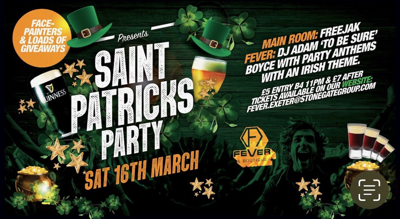 St Patricks Day at Fever & Boutique, Exeter on 16th Mar | Fatsoma