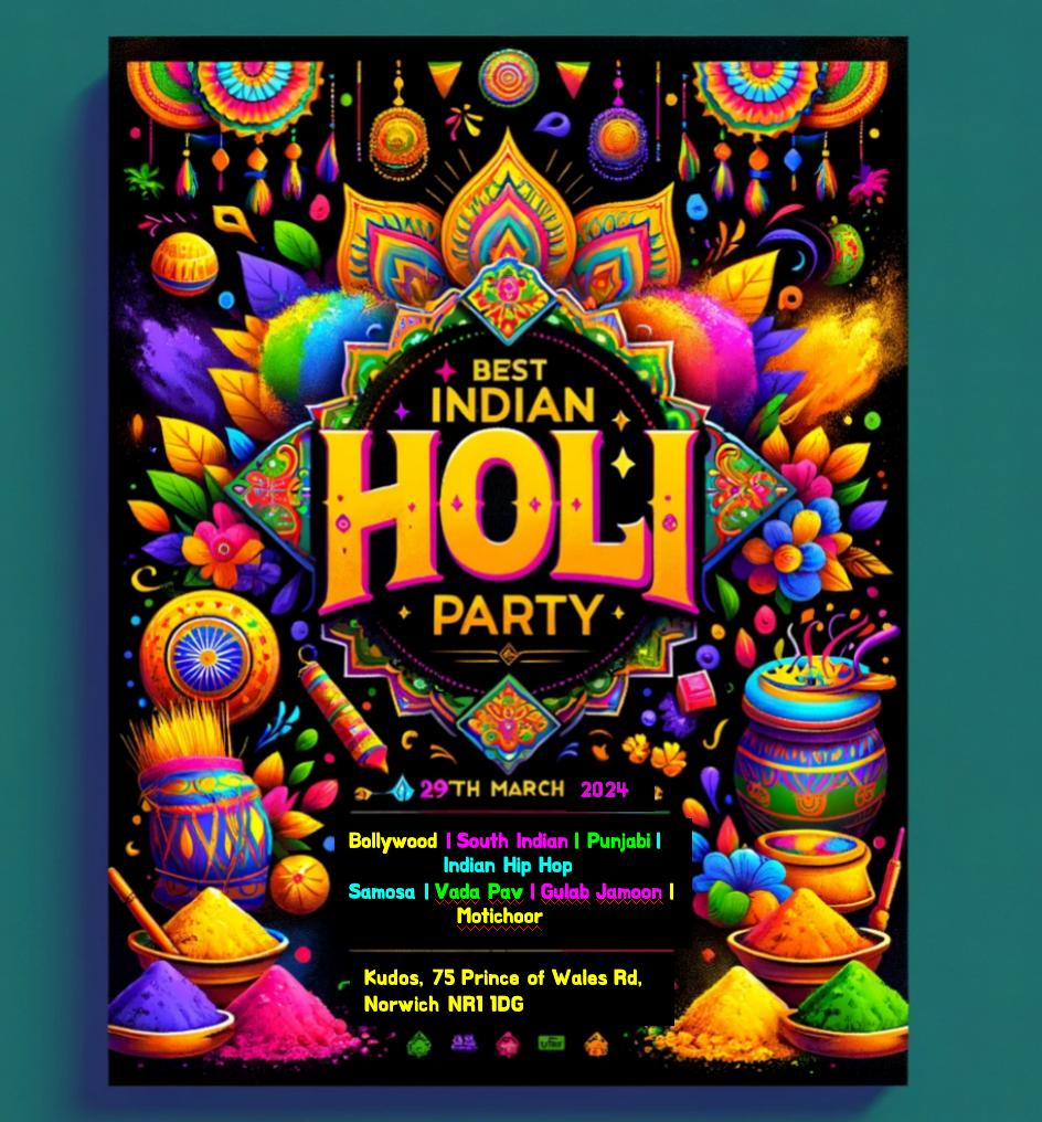 Best Holi Party of Norwich at KUDOS Bar and Nightclub, Norwich on 29th ...