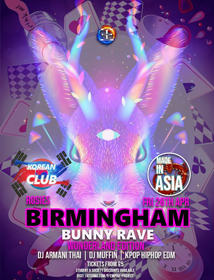 BIRMINGHAM Korean Club X Made In Asia Oriental Bunny Rave with DJ ...