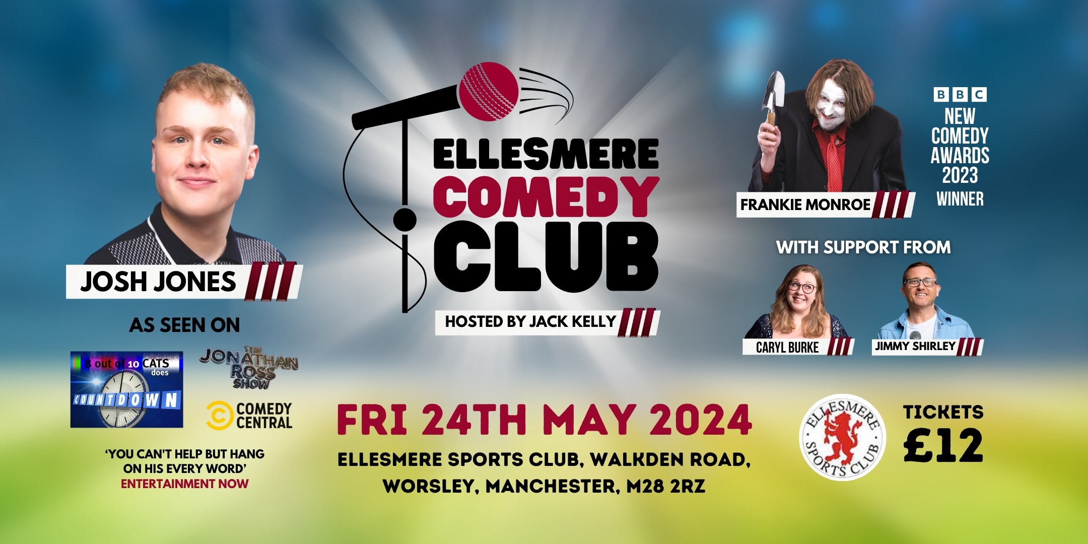 Ellesmere Comedy Club | 24th May 2024 at Ellesmere Sports Club, Worsley ...