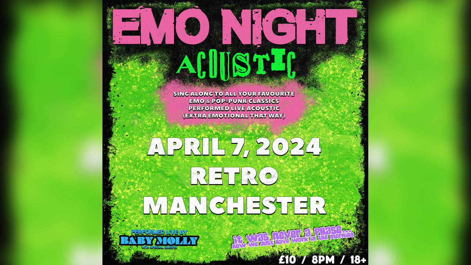 EMO NIGHT: ACOUSTIC - Classic Emo/Pop-Punk Live & Acoustic at Retro ...