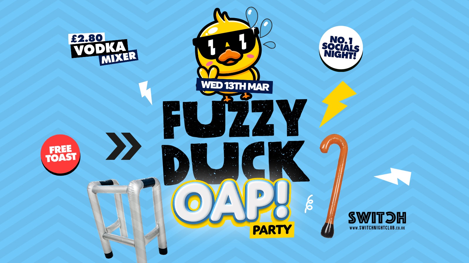 Fuzzy Duck | OAP Party | Official Student Social Wednesday at Switch ...