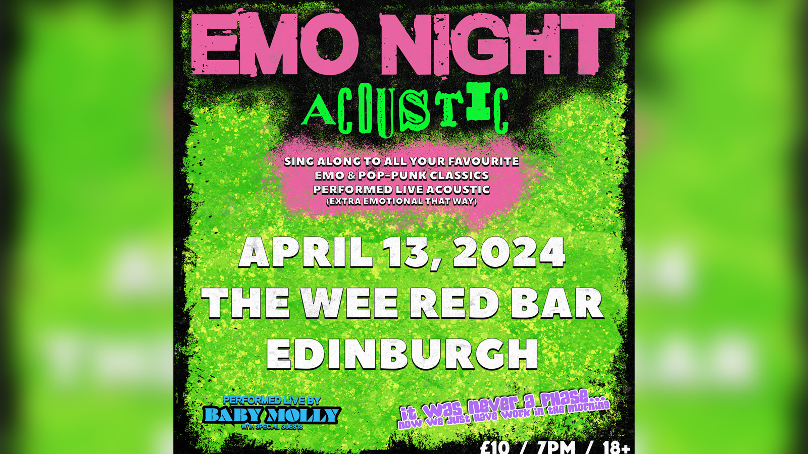 EMO NIGHT: ACOUSTIC - Classic Emo/Pop-Punk Live & Acoustic at The Wee ...