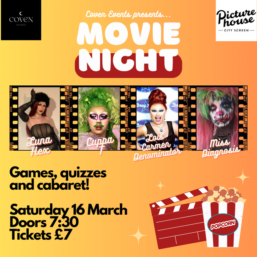 Coven Events: Movie Night Cabaret Show 16/3 at City Screen Picturehouse ...