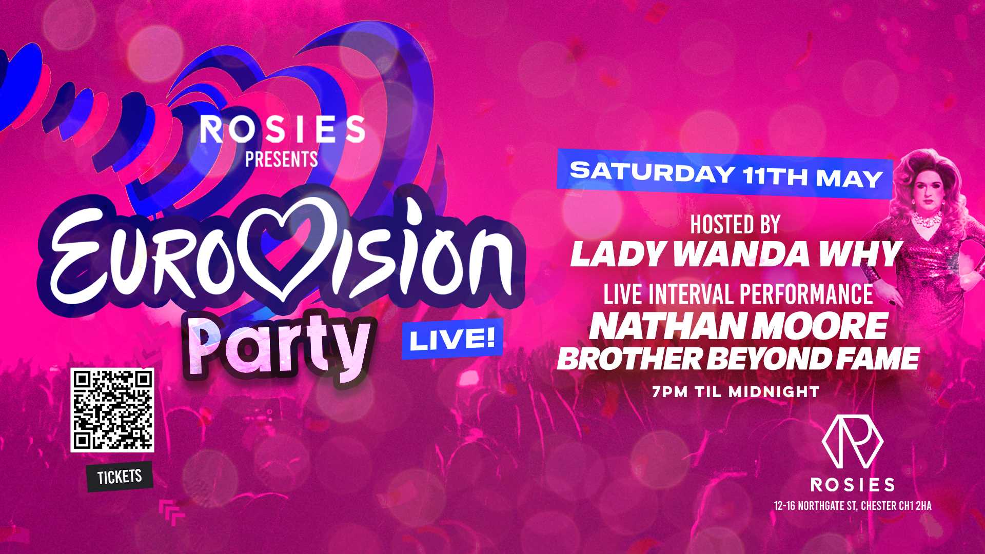 Eurovision Watch Party at Rosies - Chester, Chester on 11th May | Fatsoma