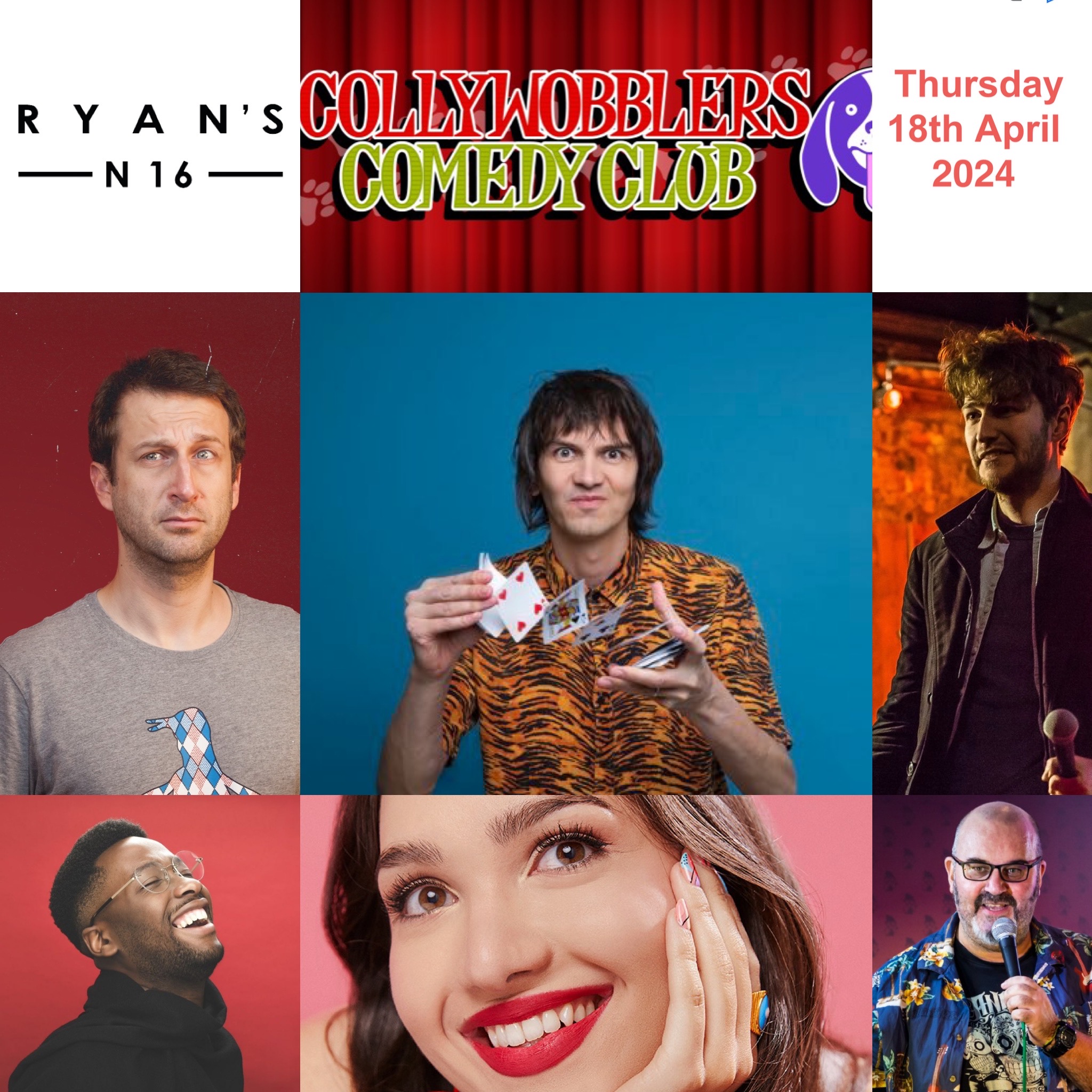 Collywobblers Comedy @ Comedy @ Ryan's Bar N16 Stoke Newington : Pete Heat ,Tadiwa Mahlunge ...