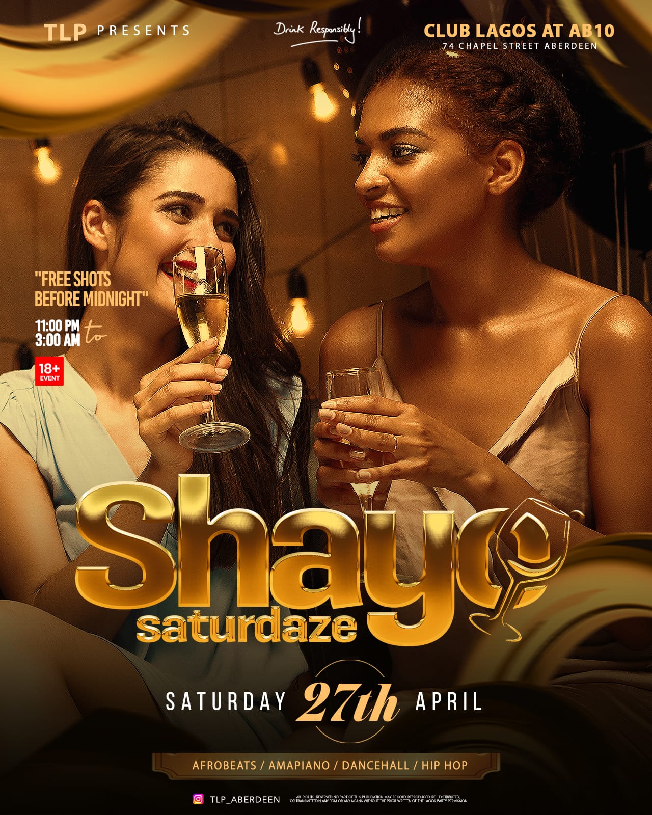 Shayo Saturdaze at Club Lagos, Aberdeen on 27th Apr | Fatsoma
