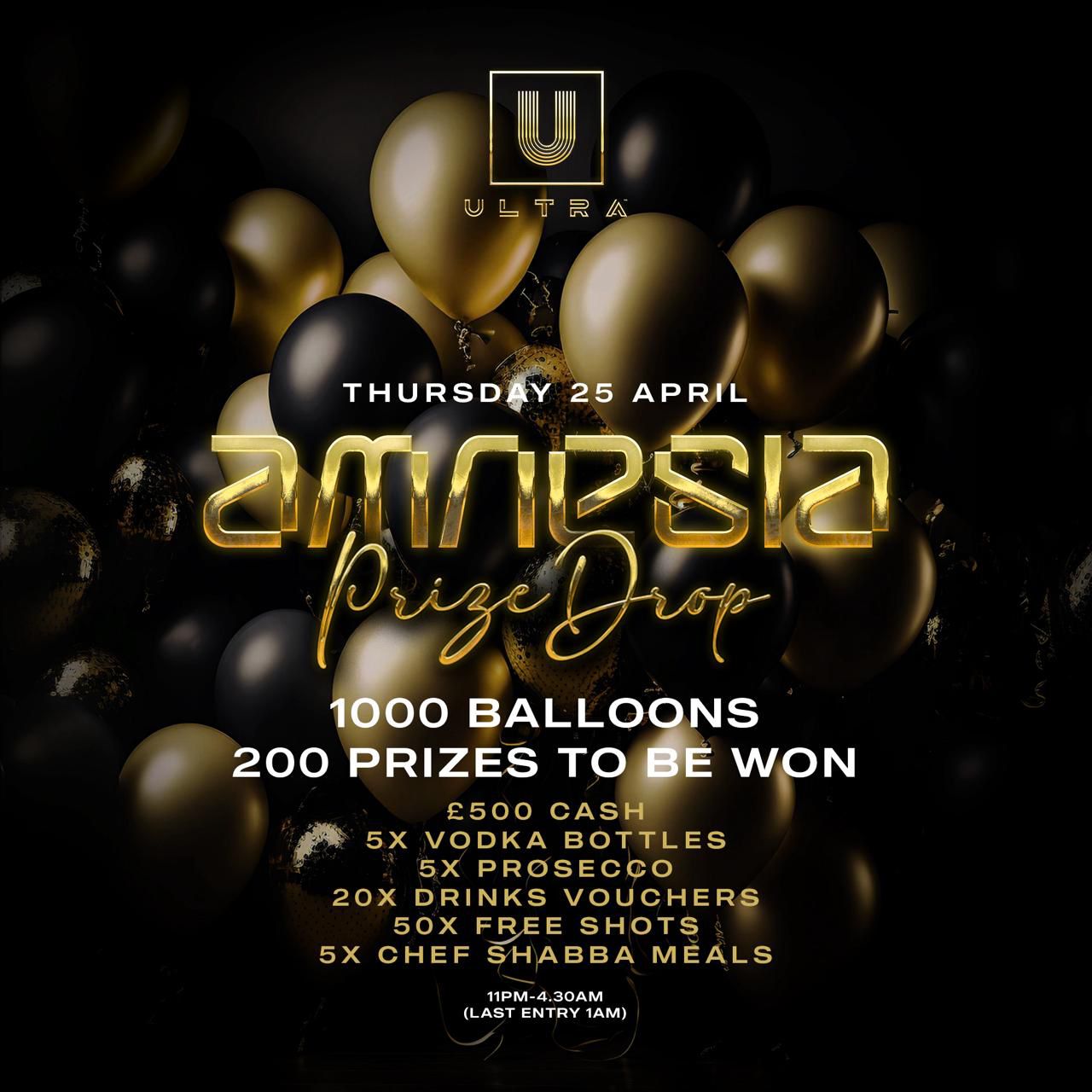 AMNESIALDS- PR$ZE DROP 🎈 at ULTRA, Leeds on 25th Apr | Fatsoma