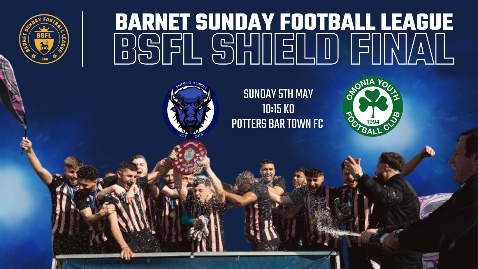 2024 BSFL Shield Final - Enfield Albion vs Omonia Youth II at Potters ...