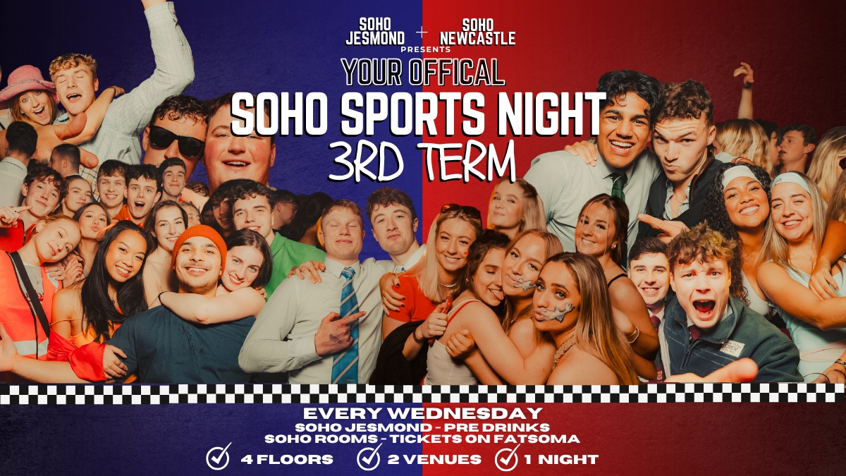 YOUR OFFICIAL SOHO SPORTS NIGHT | 1st May | Soho Rooms Newcastle at Soho Rooms, Newcastle upon ...
