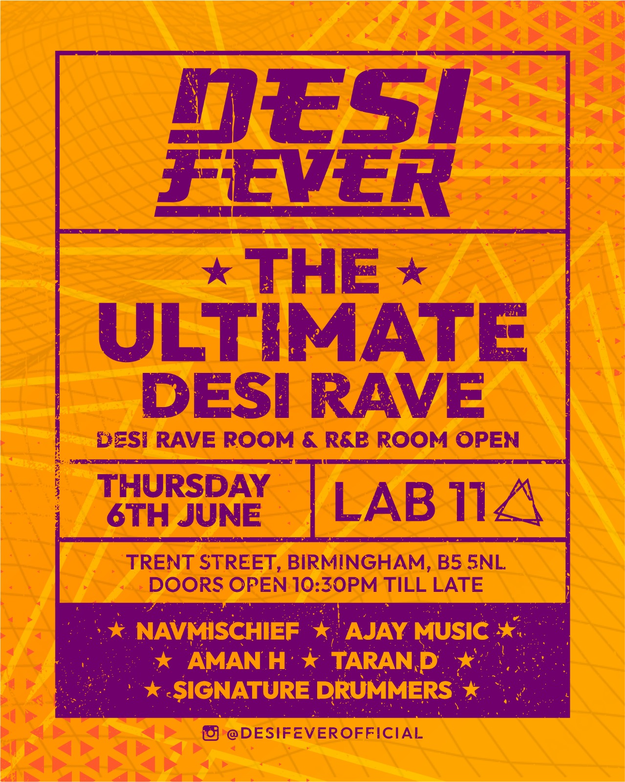 DESI FEVER X LAB11 - DESI RAVE💥 at Lab11, Birmingham on 6th Jun | Fatsoma