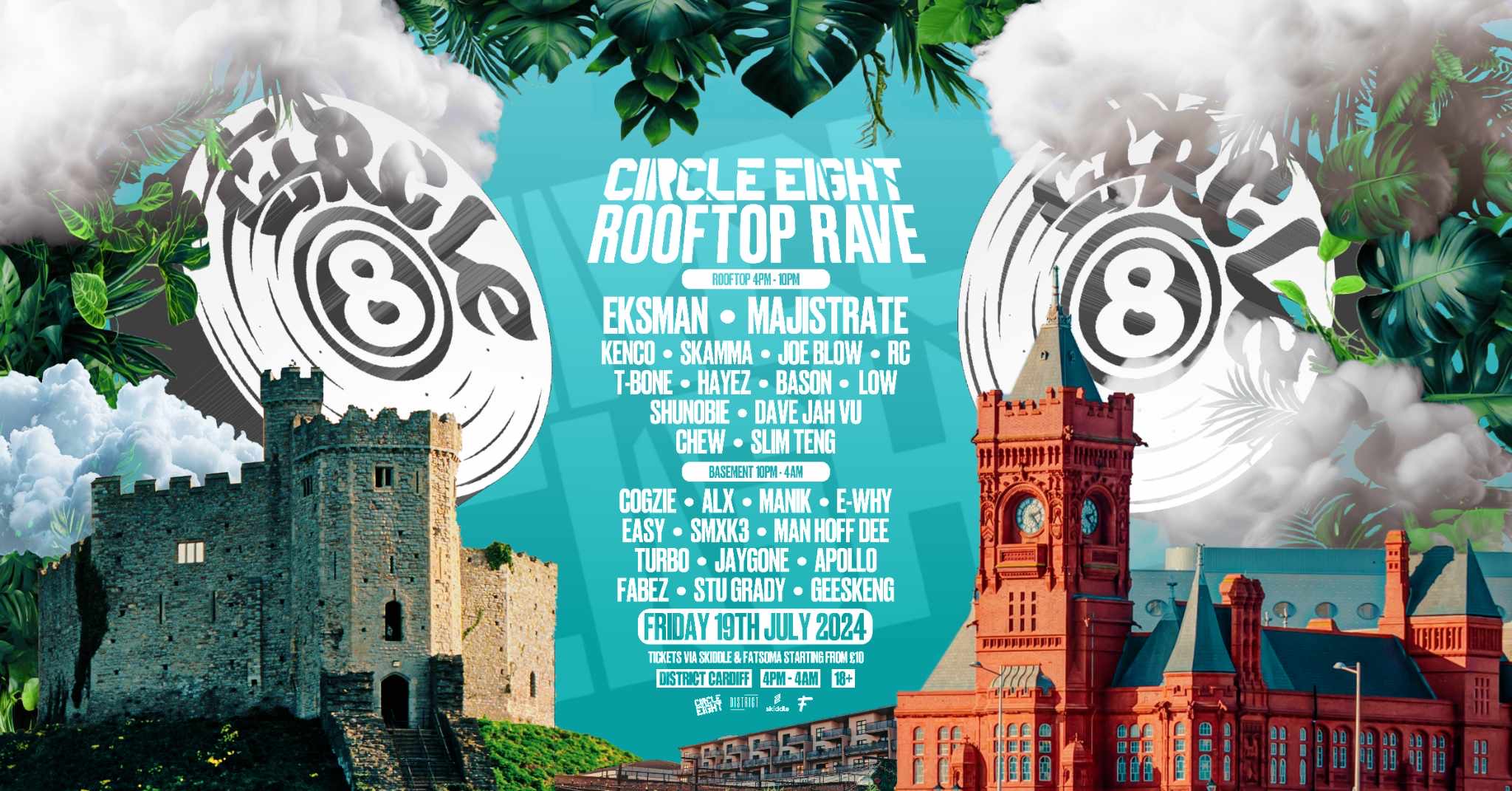 Circle Eight Rooftop Rave - Eksman & Majistrate at District Cardiff ...