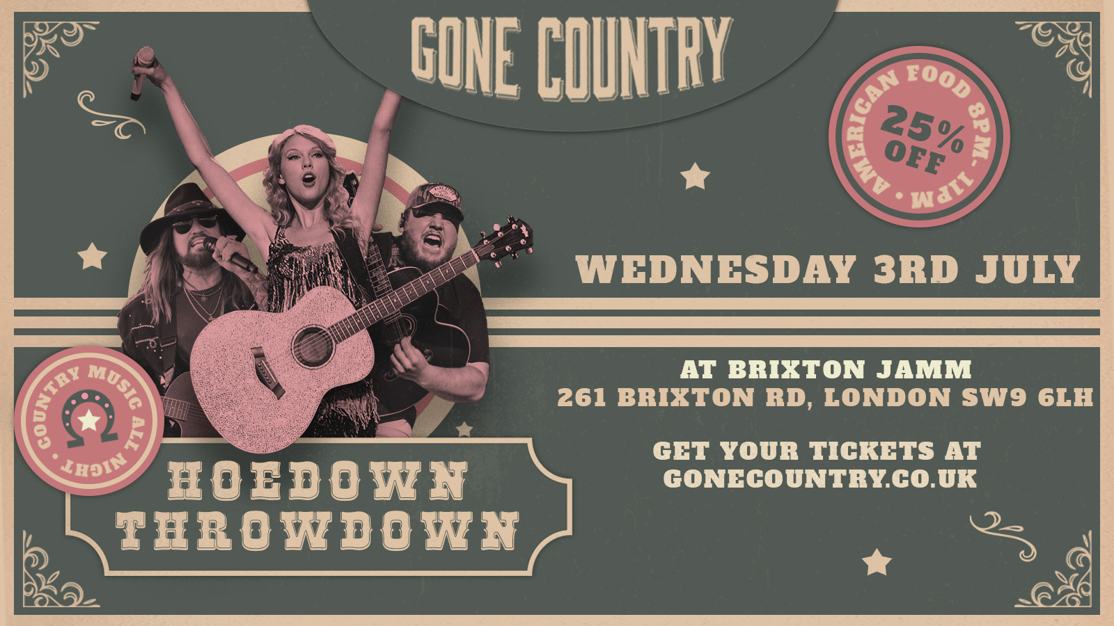 HOEDOWN THROWDOWN @ BRIXTON JAMM *FINAL RELEASE* at Brixton Jamm, London on 3rd Jul | Fatsoma