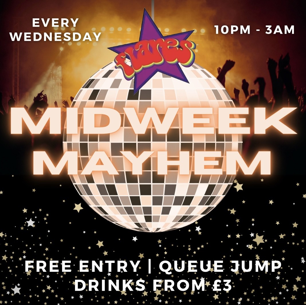 Mid-Week Mayhem @ Flares York at Flares - York, York on 8th May | Fatsoma