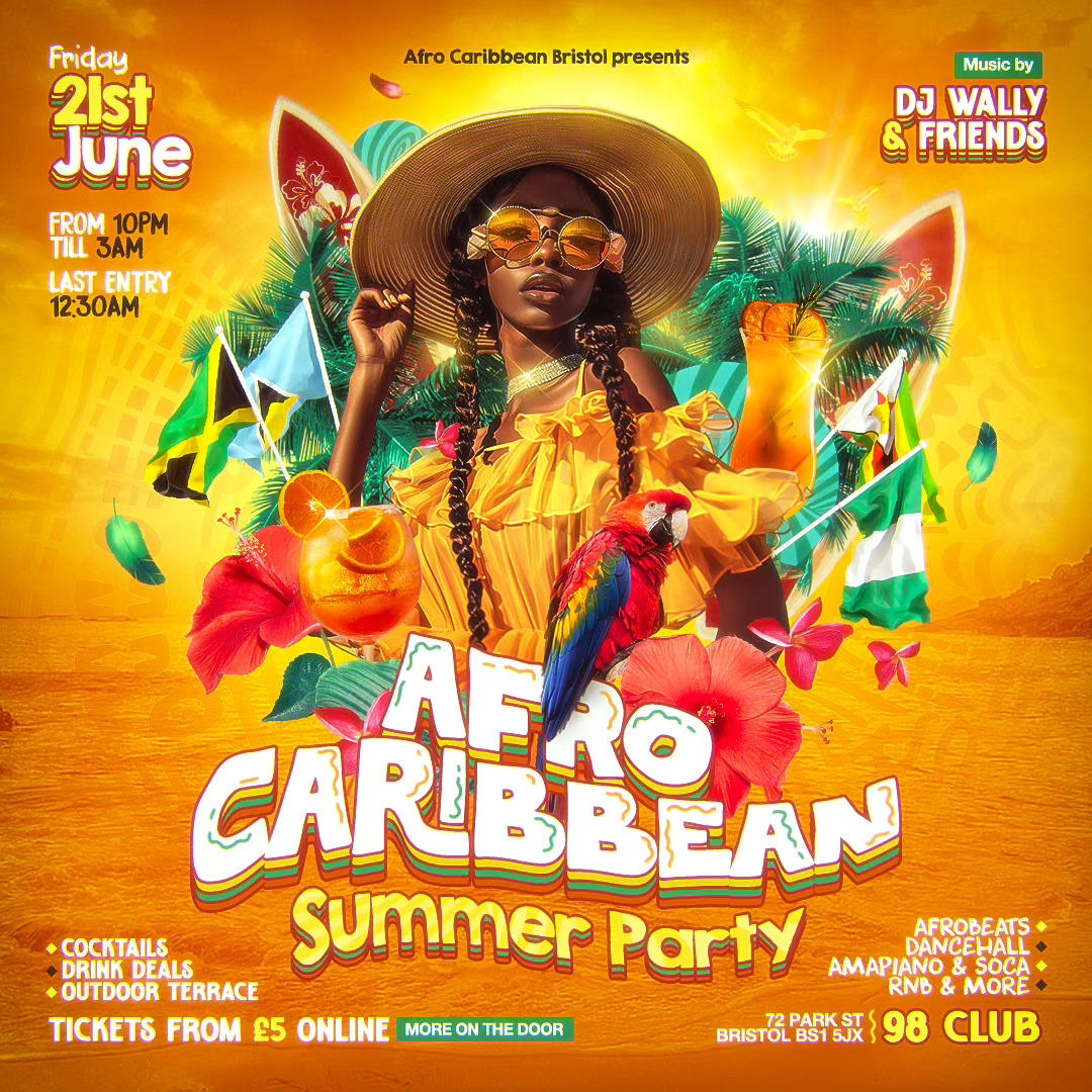 This Friday Afro Caribbean Summer Party at 98 Club and Karaoke, Bristol ...