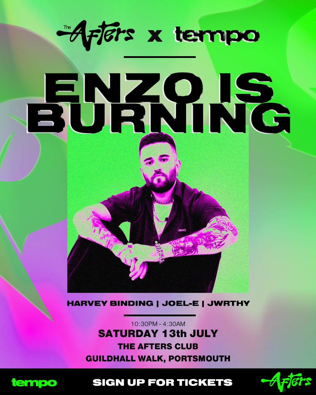 Enzo Is Burning @ The Afters Club at The Afters Club, Portsmouth on ...