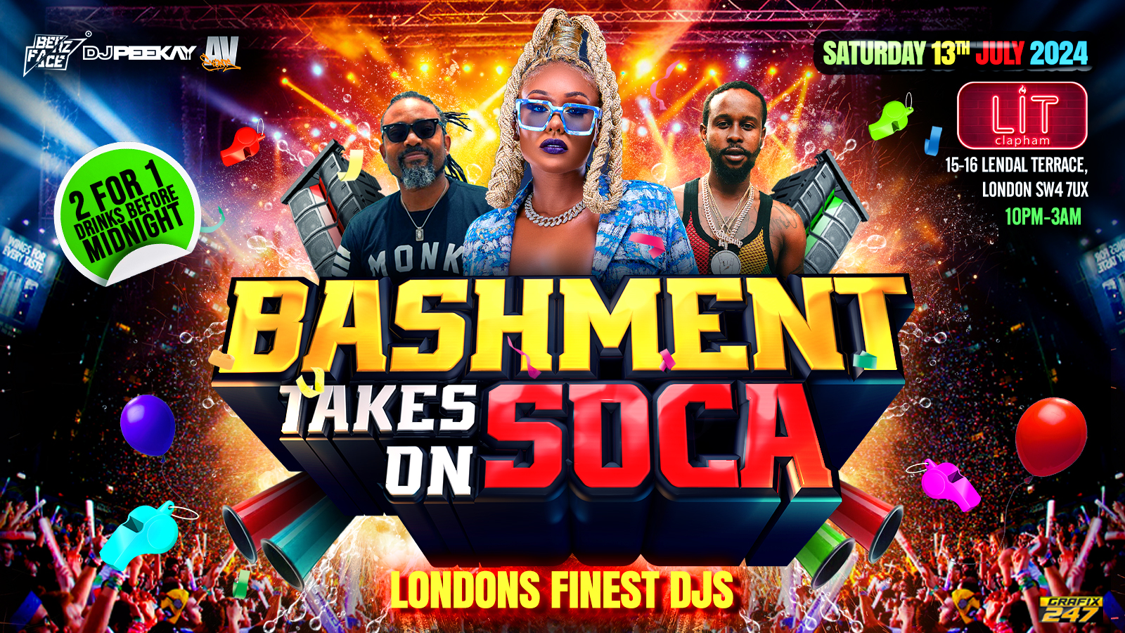 AV EVENTS | BASHMENT TAKES ON SOCA | LIT CLAPHAM at Lit Bar Ltd, London ...