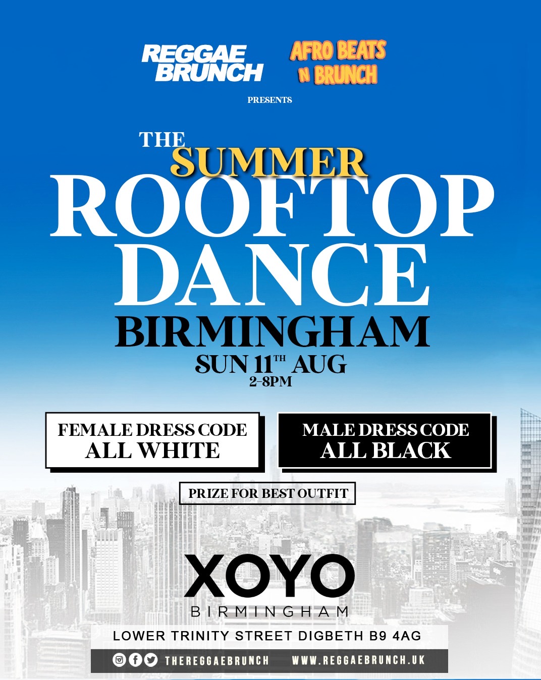 BIRMINGHAM - Afrobeats n Brunch: The Rooftop Dance ☀️ Black & White ...