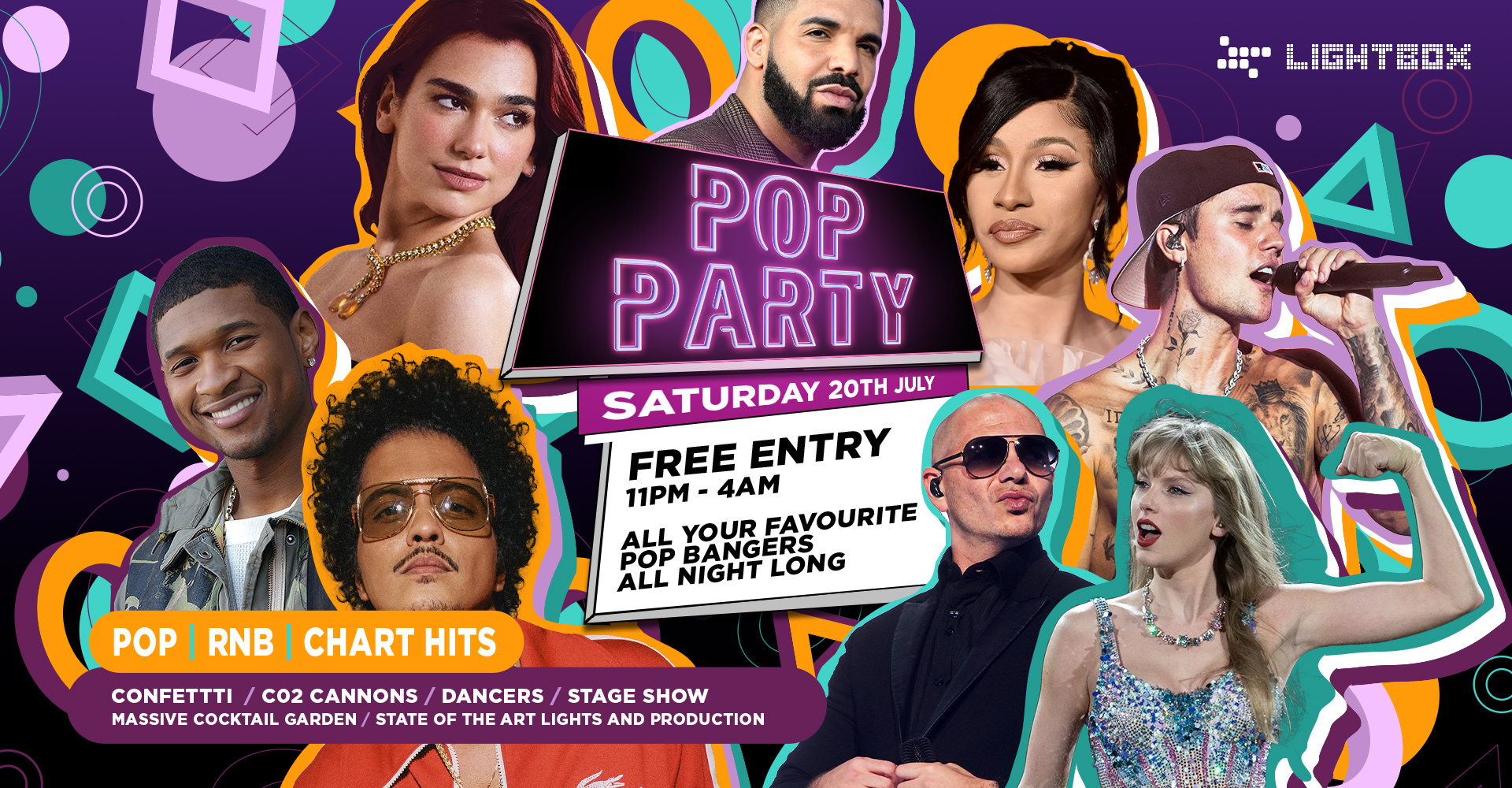 Pop Party - Pop All Night Long at Lightbox, London on 20th Jul | Fatsoma