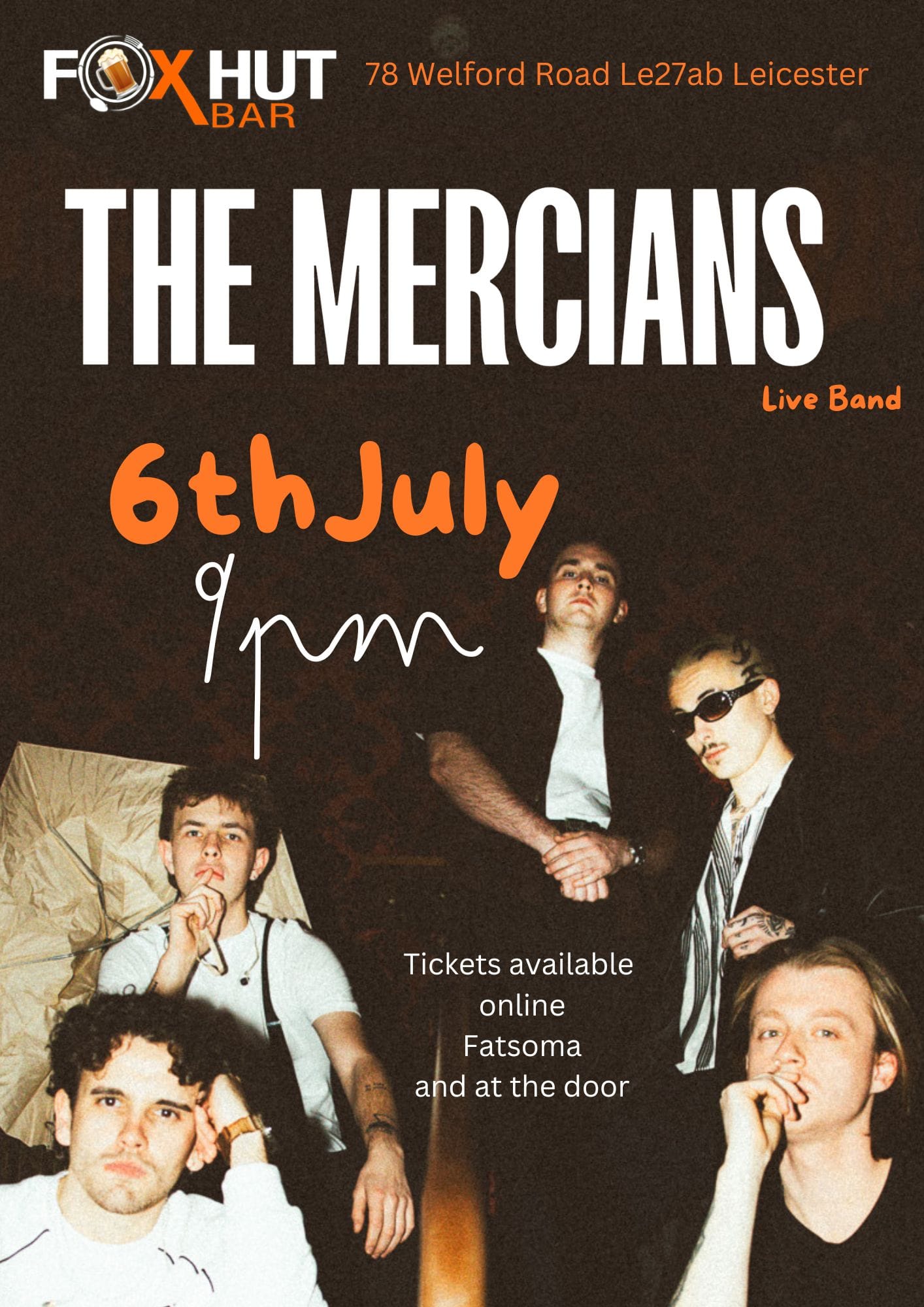 THE MERCIANS BAND at FOXHUT BAR & KITCHEN, Leicester on 6th Jul | Fatsoma