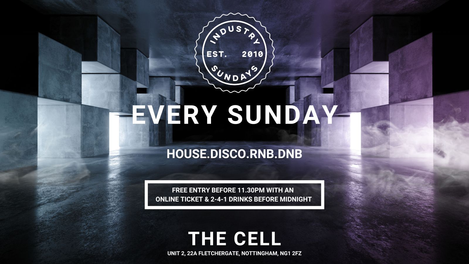 Industry Sundays - Free Entry Before 11.30pm & 241 Drinks Before ...